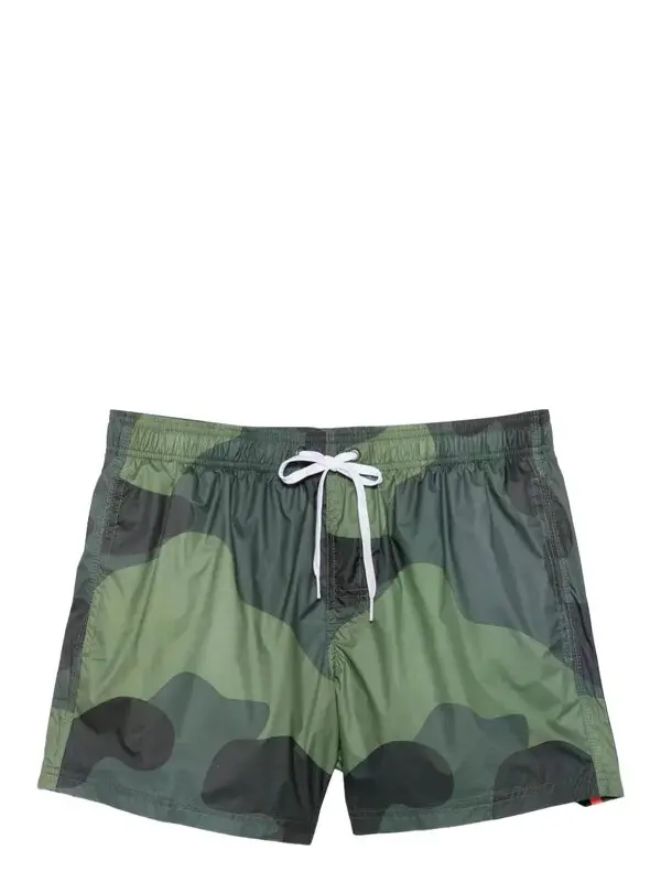Sundek Camouflage Pattern Swim Shorts - Green