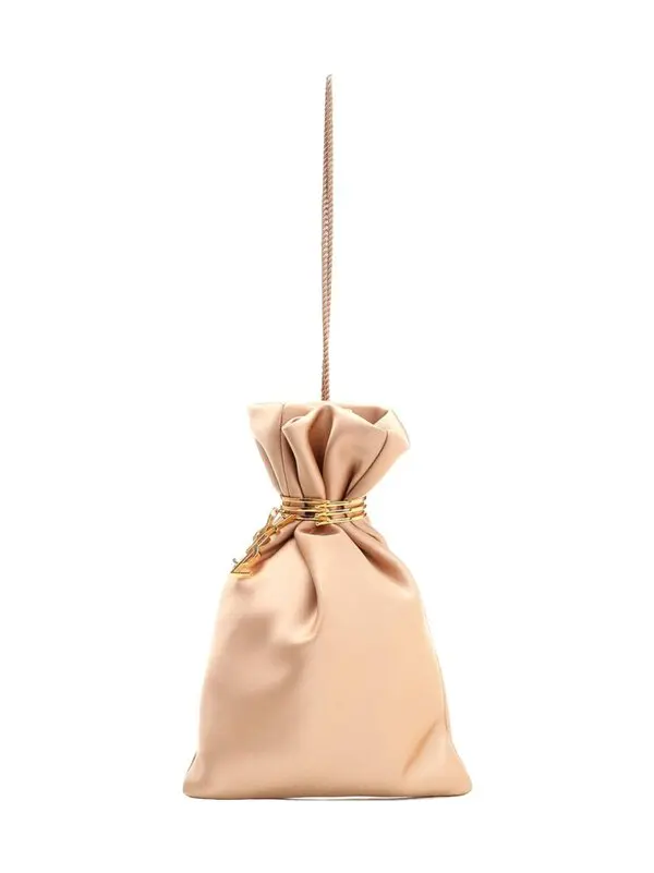 Saint Laurent Logo Clutch - Nude