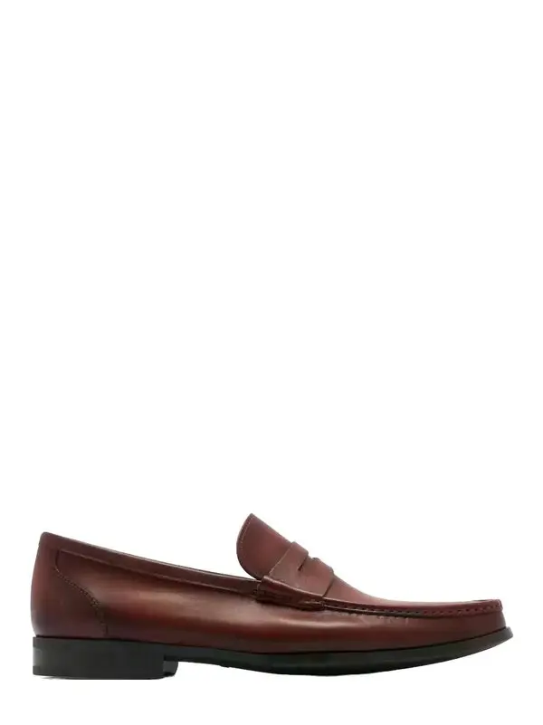 Magnanni Leather Penny Loafers - Brown