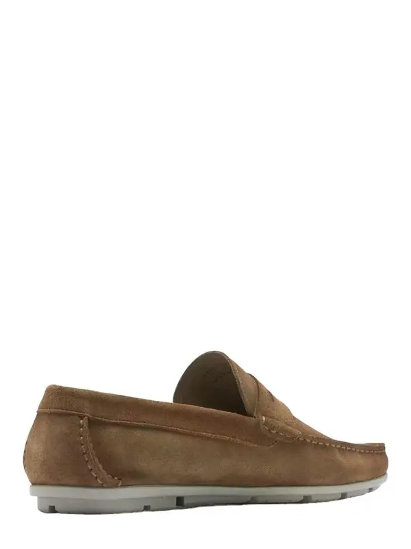 Magnanni Suede Penny Loafers - Brown