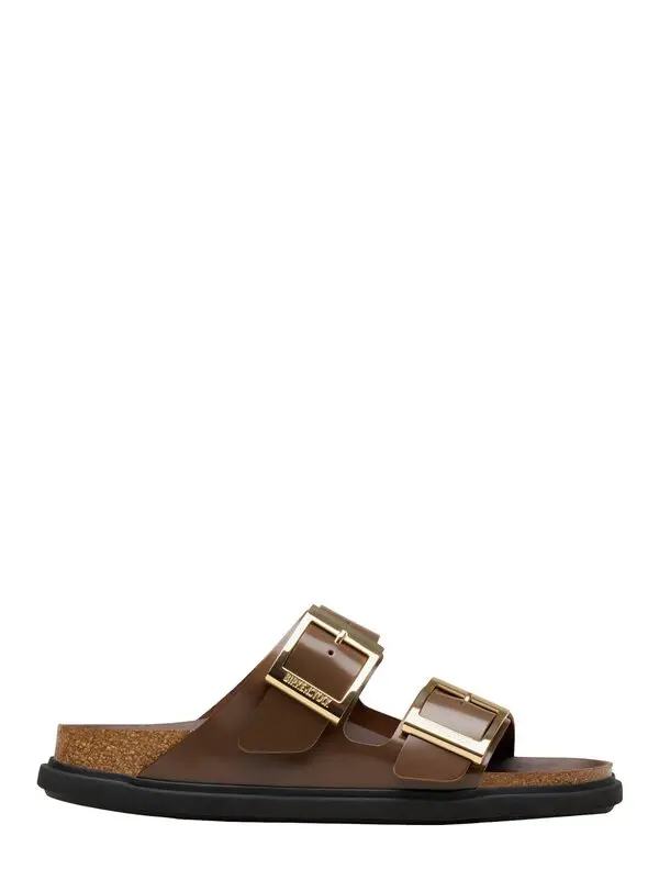BIRKENSTOCK Arizona Buckle Patent-leather Sandals - High-shine Carafe