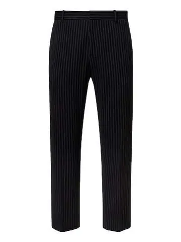 Acne Studios Tailored Pinstripe Straight Leg Trousers - Black