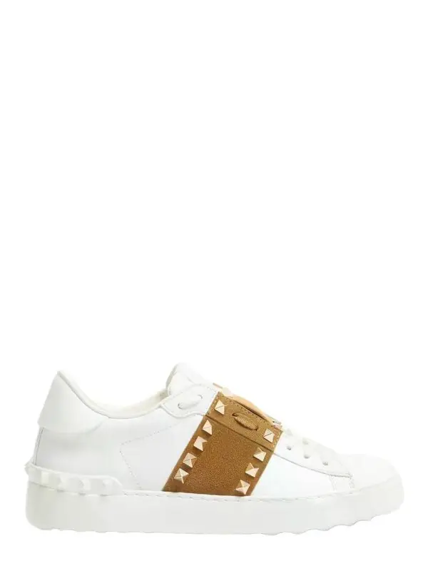 Valentino Garavani Rockstud Untitled Sneakers In Calfskin - White