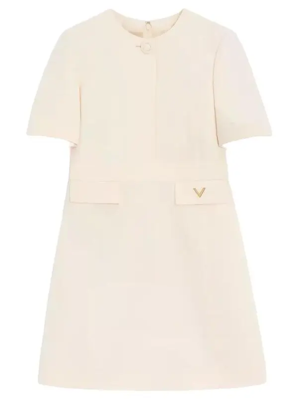 Valentino Garavani Crepe Couture Short Dress - Neutrals