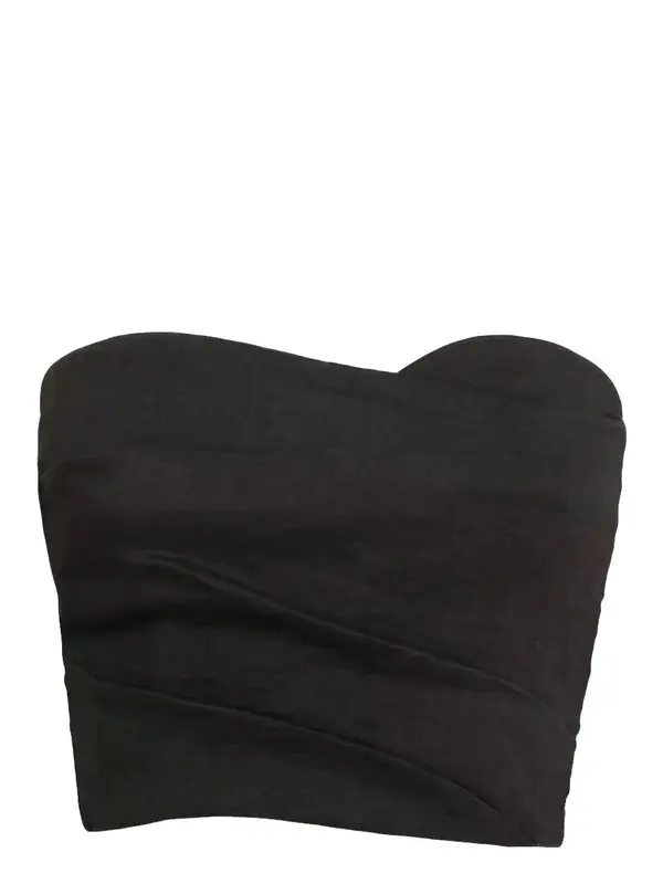 CORTANA Brenna Strapless Draped Top - Grey