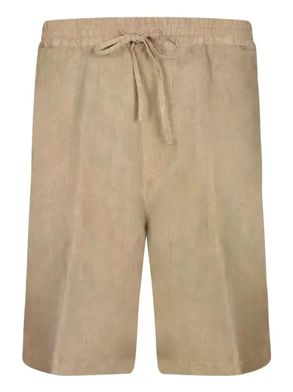 120% Lino Drawstring Shorts - Brown