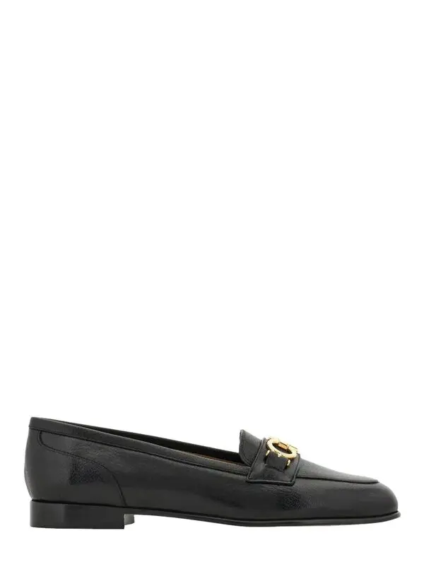 FERRAGAMO Gancini Loafers - Black