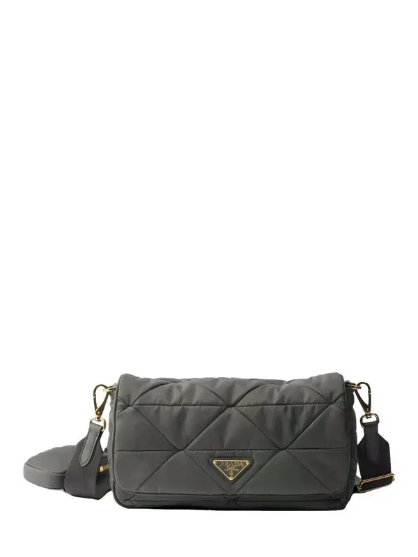 Prada Re-nylon Padded Shoulder Bag - Grey