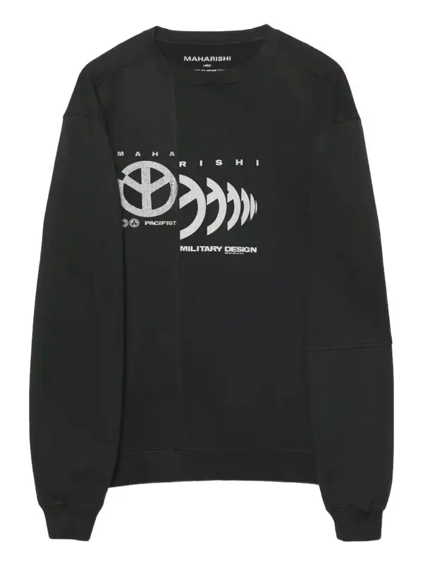 MAHARISHI Logo-print Panelled Sweater - Black