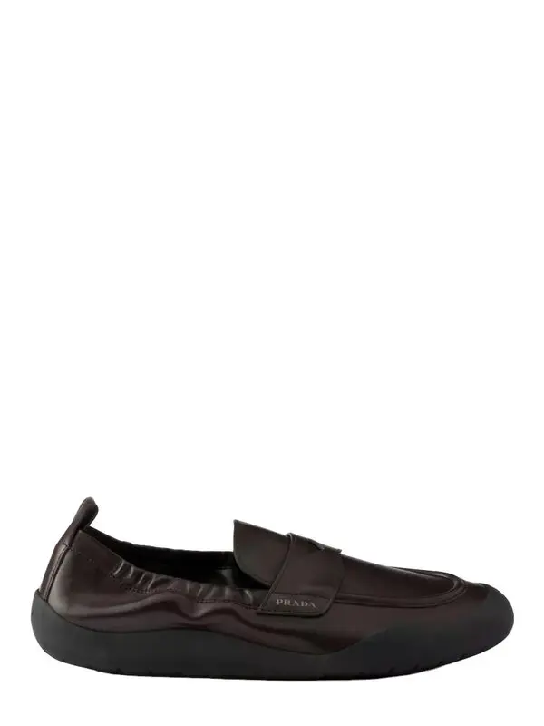 Prada Speedrock Leather Loafers - Brown