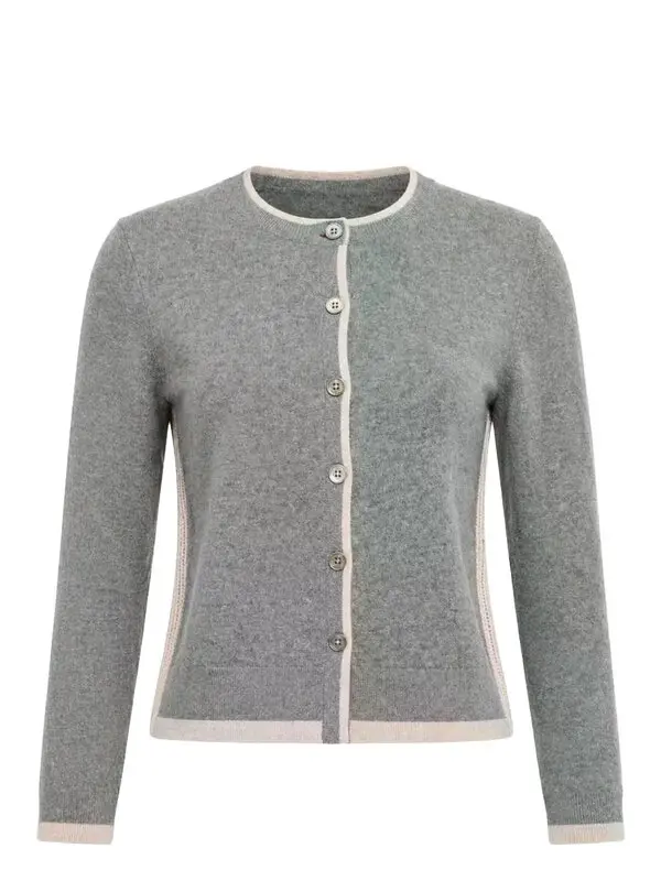 CUDDLEUP Crew-neck Cardigan - Grey