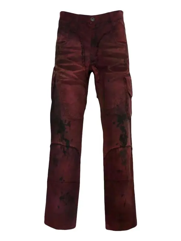 ANT Scrap Panelled Cargo Pants - Red