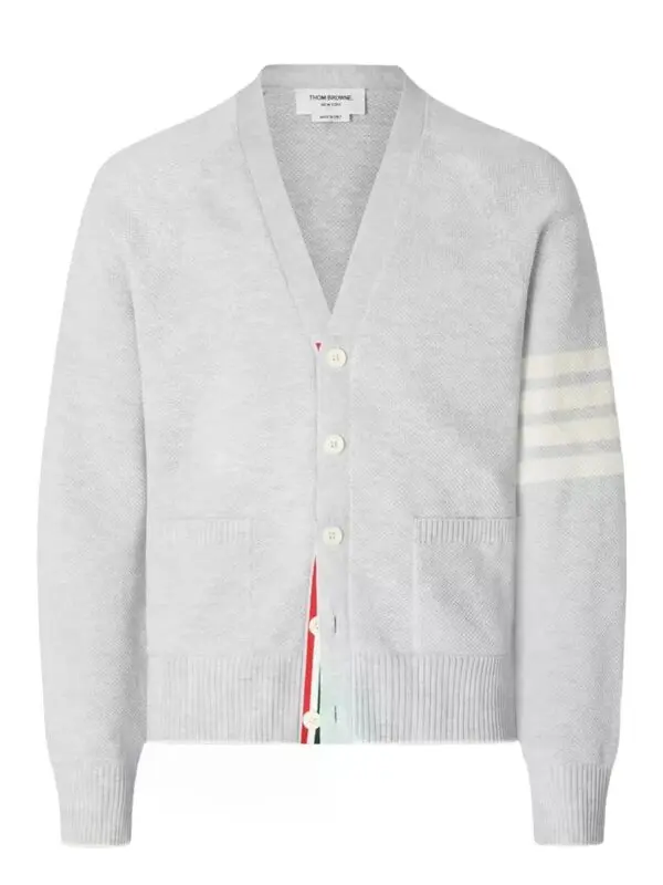 Thom Browne 4-bar Relaxed-fit Cardigan - Grey
