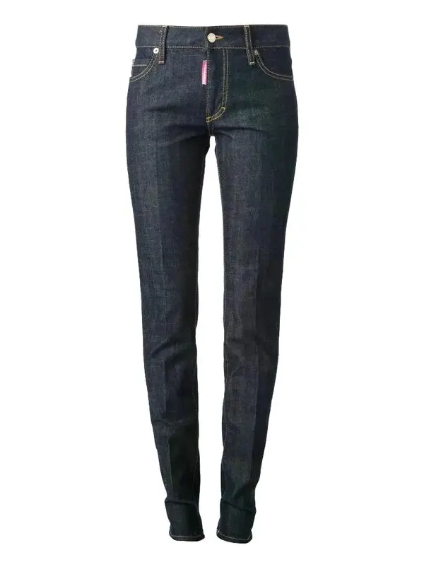 Dsquared2 Leopard-print Slim Fit Jeans - Blue
