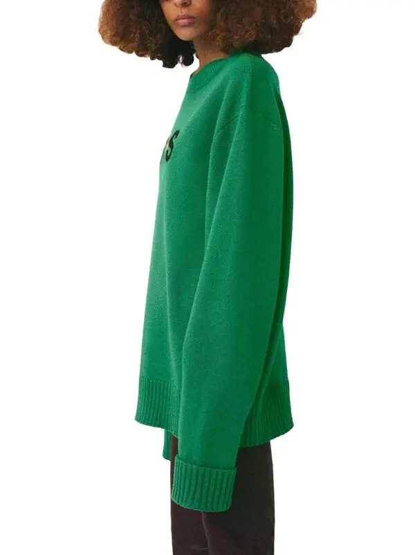 Stella McCartney Sos Embroidered Wool Sweater - Green