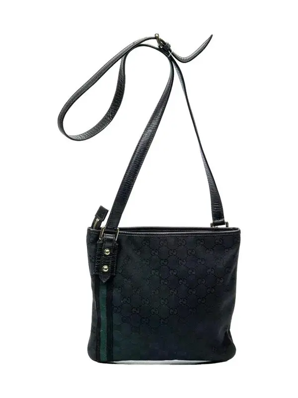 Gucci Jolicoeur Gg Canvas Crossbody Bag - Black