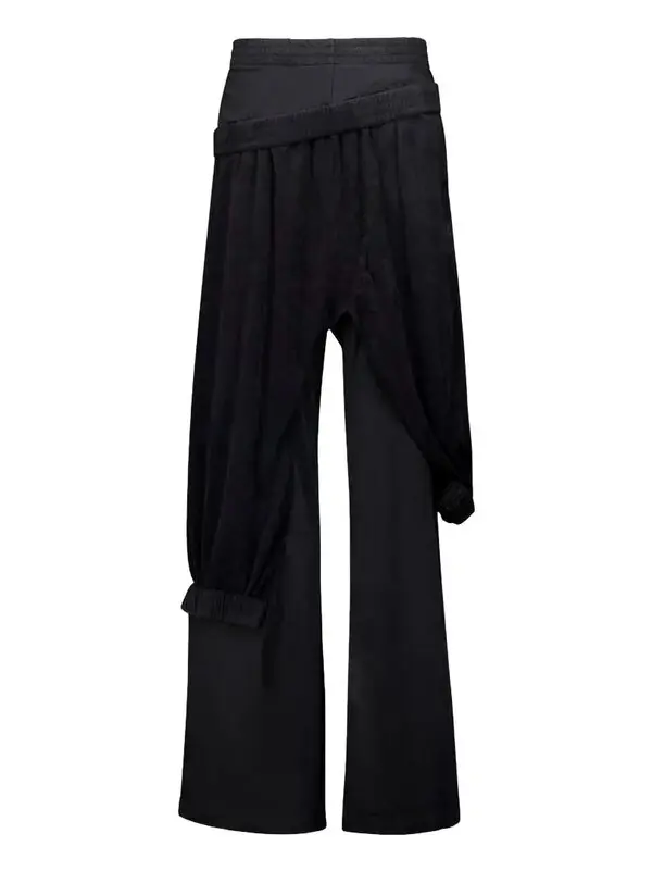 Natasha Zinko Layered Effect Folded Trousers - Black