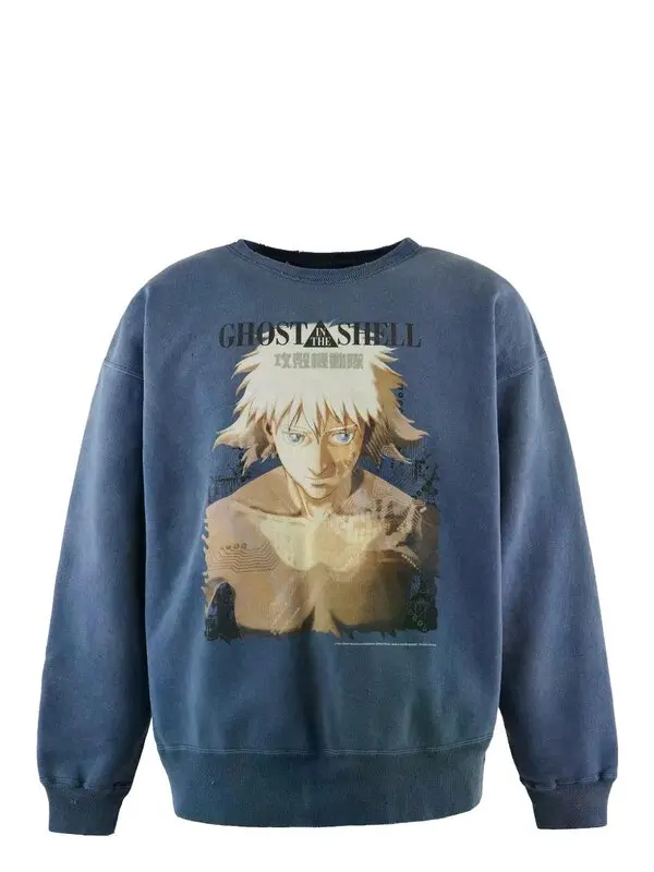 SAINT MXXXXXX Graphic-print Sweater - Blue