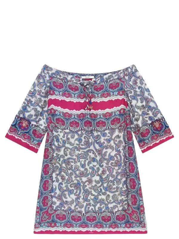 Malìparmi Sunset Paisley-print Mini Dress - Blue
