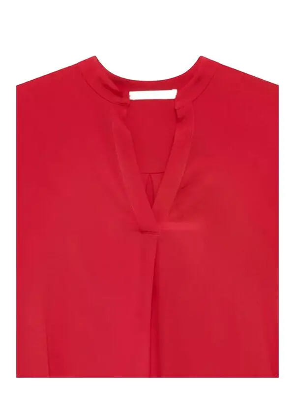 Malìparmi Fluid V-neck Blouse - Red
