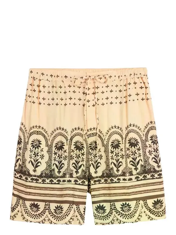 CMMN SWDN Nabil Floral-print Shorts - Neutrals