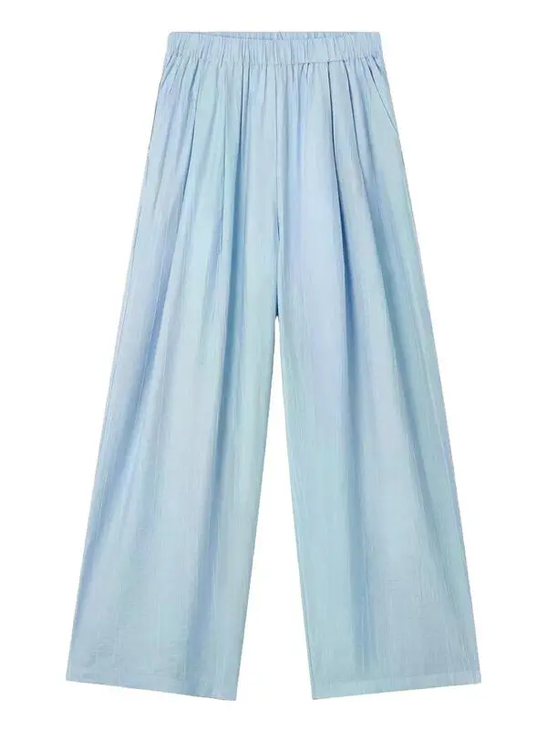 B+AB Pleated Wide-leg Trousers - Blue