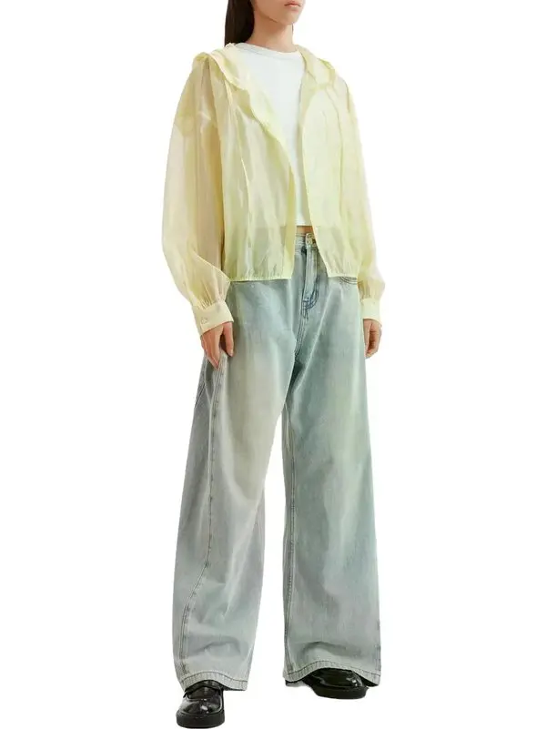 B+AB Faded Effect Wide-leg Denim Jeans - Blue