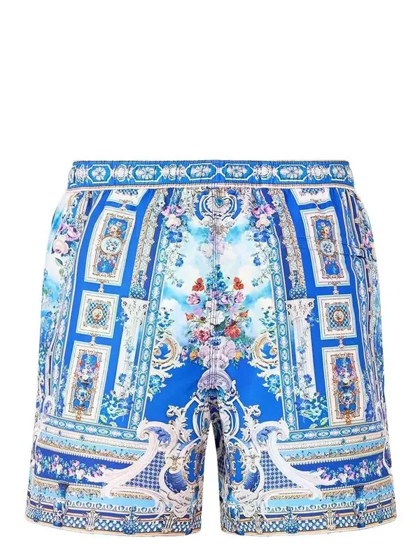 Camilla Ottoman Opulence Graphic-print Board Shorts - Blue