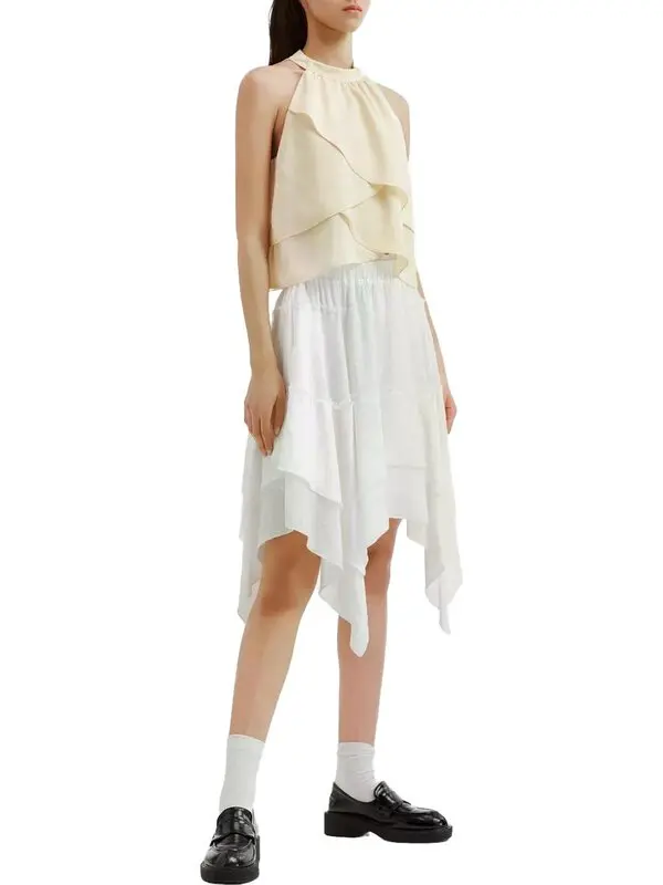 B+AB Tiered Halterneck Blouse - Neutrals