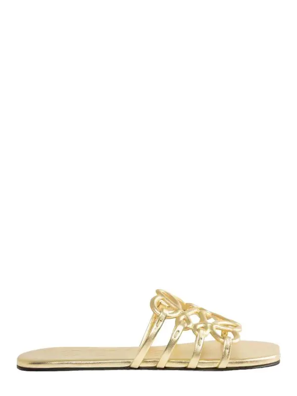 Loewe Petal Anagram Sandals - Gold