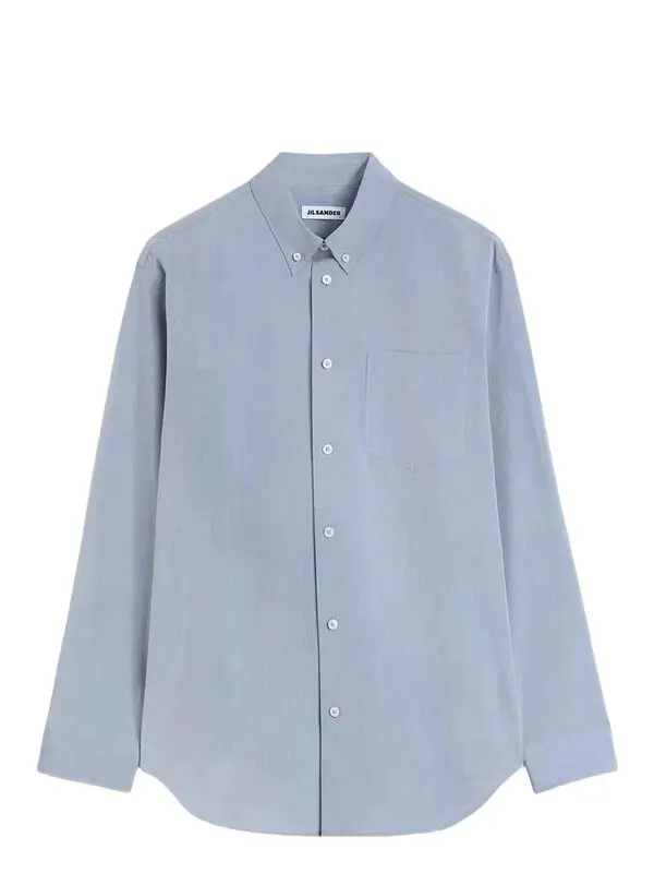 JIL SANDER Button-down Chest-pocket Shirt - Blue