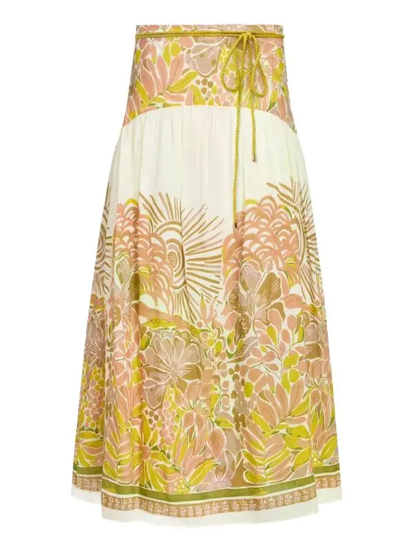 MARIE OLIVER Vicki Midi Skirt - Neutrals