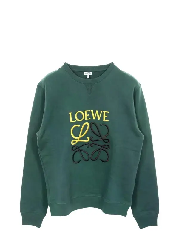 Loewe Anagram Embroidery Sweatshirt - Green