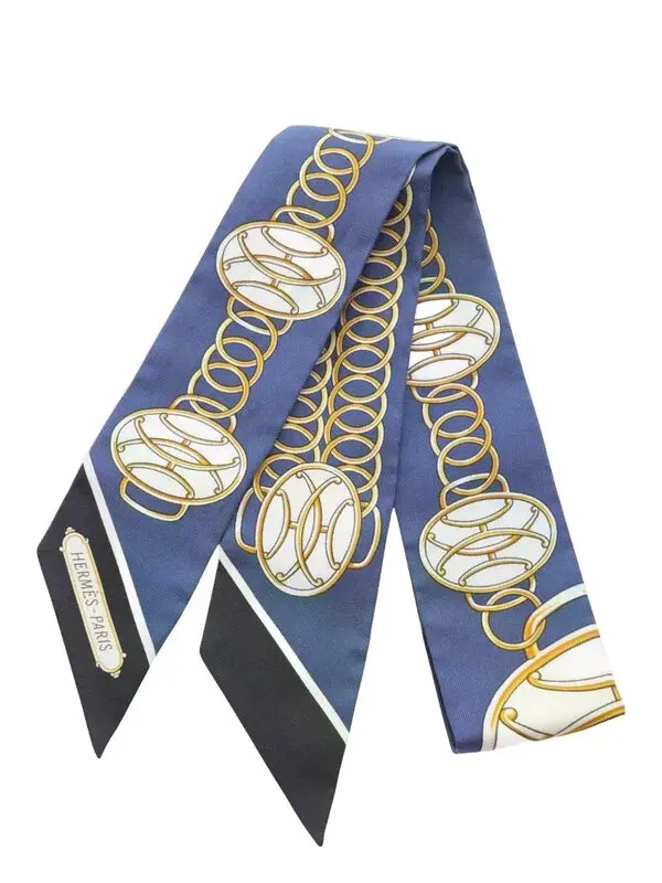 Hermès Lift Profile Twilly Scarf - Blue