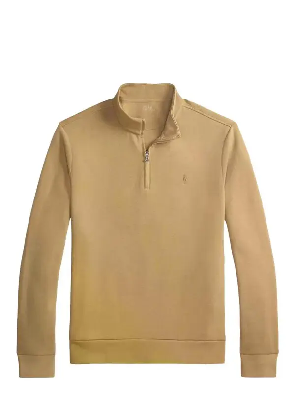 Polo Ralph Lauren Zip-up Sweater With Embroidered Logo - Neutrals