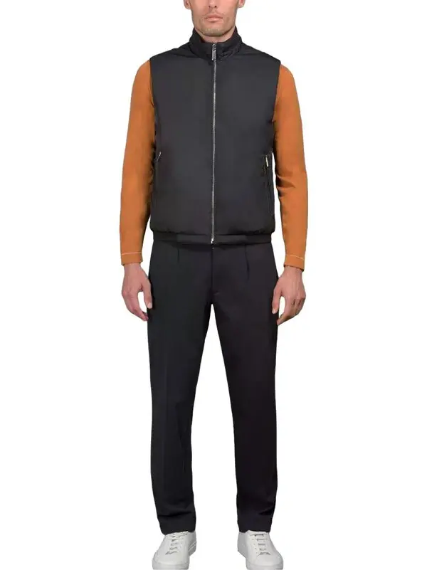 MOORER Fioresi Reversible Gilet - Blue