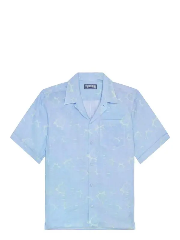 Vilebrequin Turtle-print Bowling Shirt - Blue