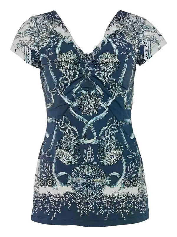 Roberto Cavalli Printed Blouse - Blue