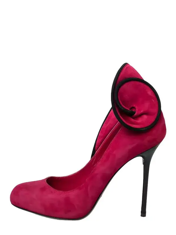 SERGIO ROSSI Suede Stiletto Pumps - Pink