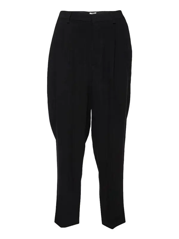 Miu Miu Crepe Tapered Trousers - Black