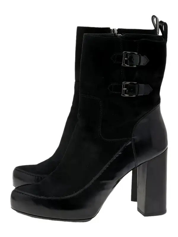 TOD'S Buckled Leather Boots - Black