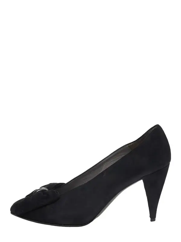 Dior Suede Heeled Sandals - Black