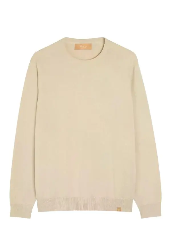 NOW YOU LIVE Croft Crew Neck Sweater - Neutrals