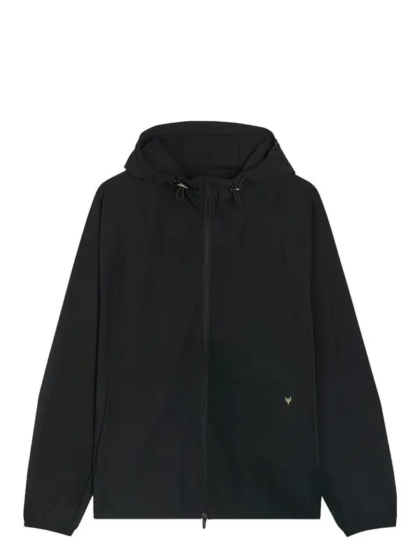 NOW YOU LIVE Overton Logo-detail Hooded Jacket - Black