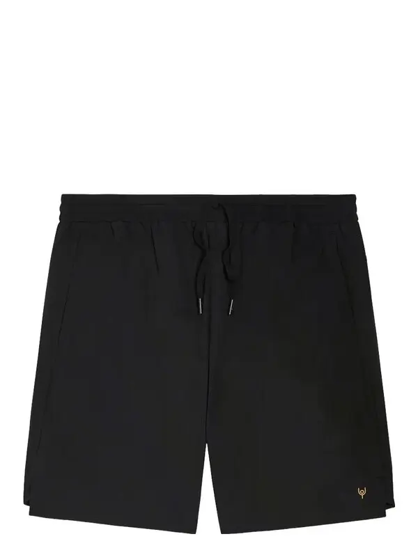 LIVTHELABEL Drawstring Logo Detail Shorts - Black