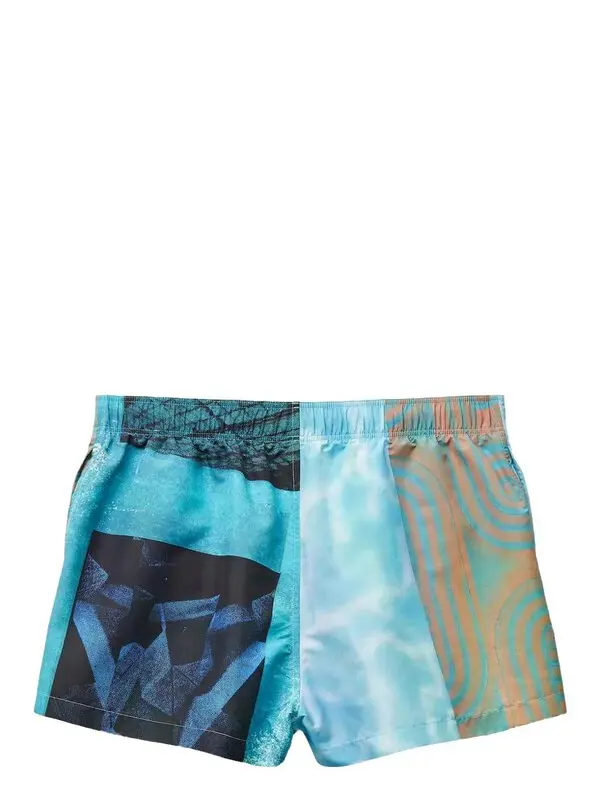Versace Printed Swim Shorts - Blue