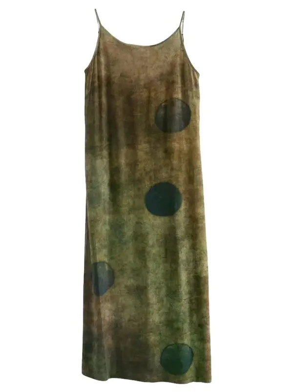UMA WANG Polka-dot Daya Midi Dress - Brown