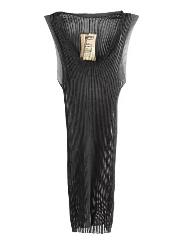 UMA WANG Ribbed Knit Tank Top - Black