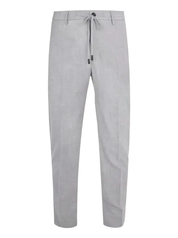 Peserico Tailored Trousers With Drawstring Waist - Grey
