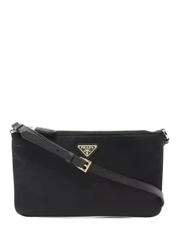 Prada Saffiano Leather Crossbody Bag - Black